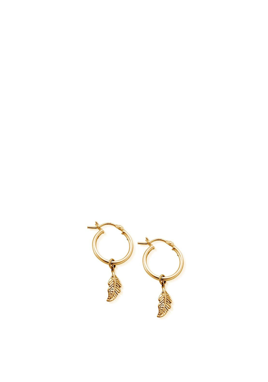 Chlobo Didi Feather Hoops, Gold - McElhinneys