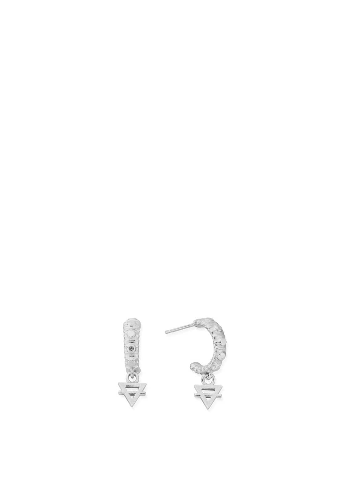 Chlobo Mini Earth Hoops Earring, Silver - McElhinneys