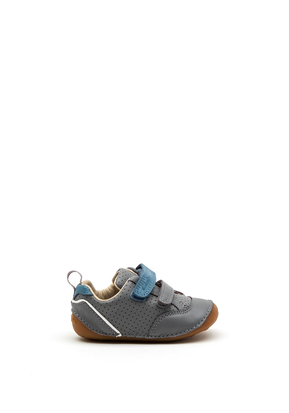 Clarks Baby Boy Tiny Sky Leather Shoes, Grey - McElhinneys