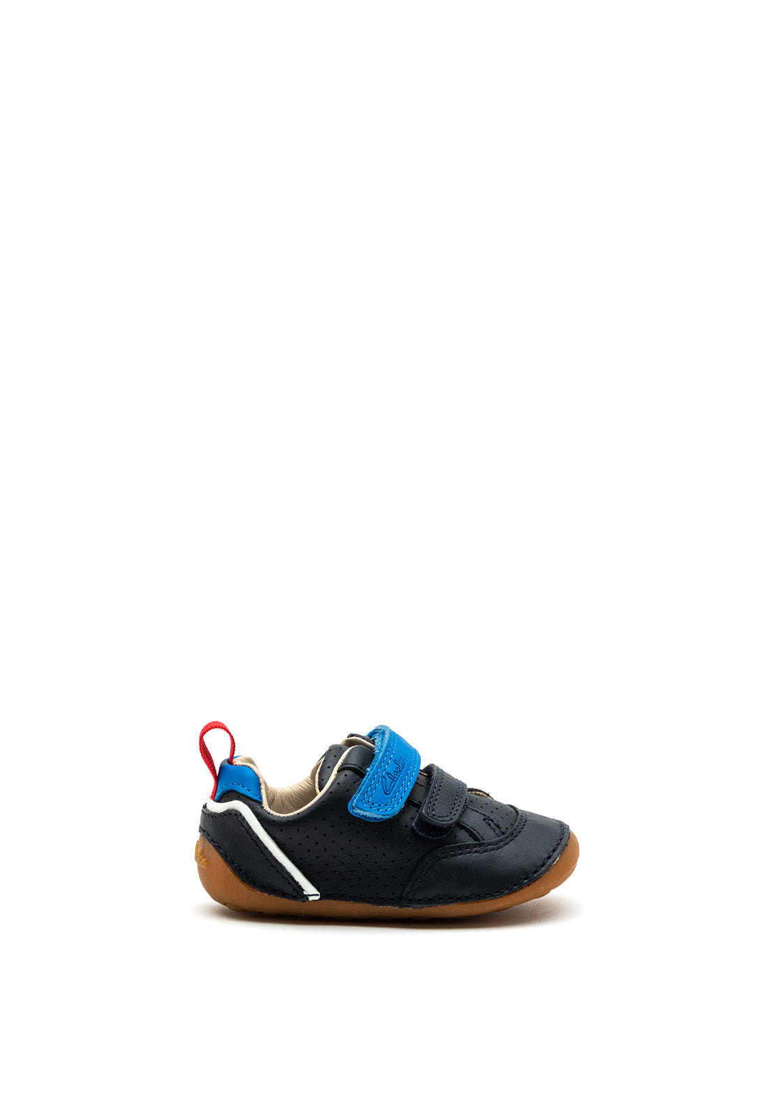 Clarks Baby Boy Tiny Sky Leather Shoes, Navy - McElhinneys