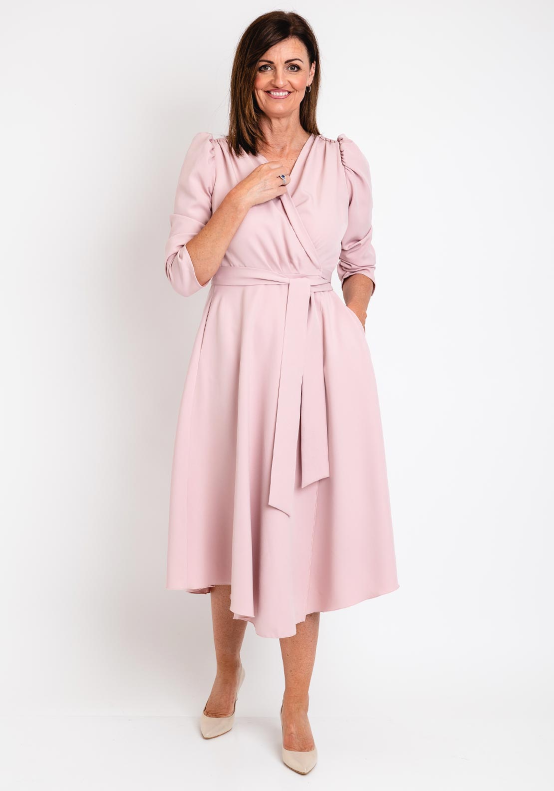Coco Dolls Emo Wrap Maxi Dress, Blush - McElhinneys