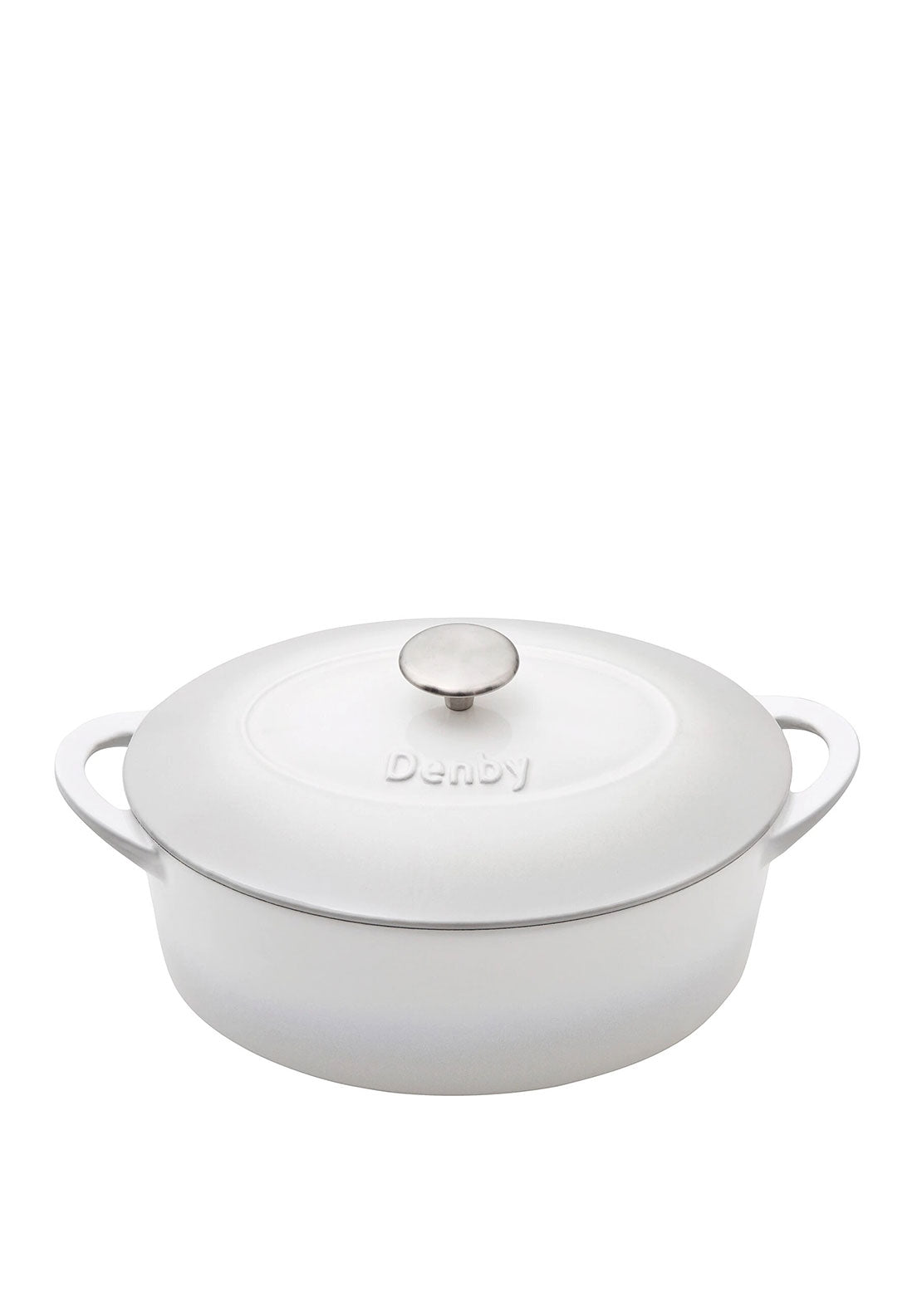 Denby Natural Canvas Cast Iron 28cm Oval Casserole Dish, Off White ...