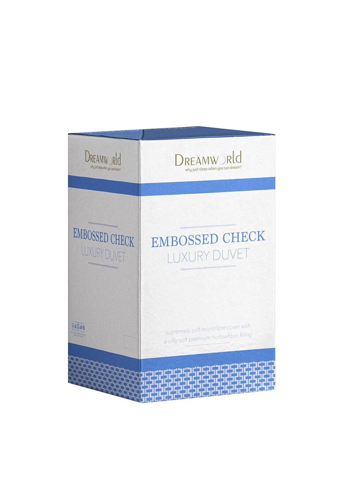 Dreamworld Embossed Check Luxury Duvet 4.5 Tog - McElhinneys
