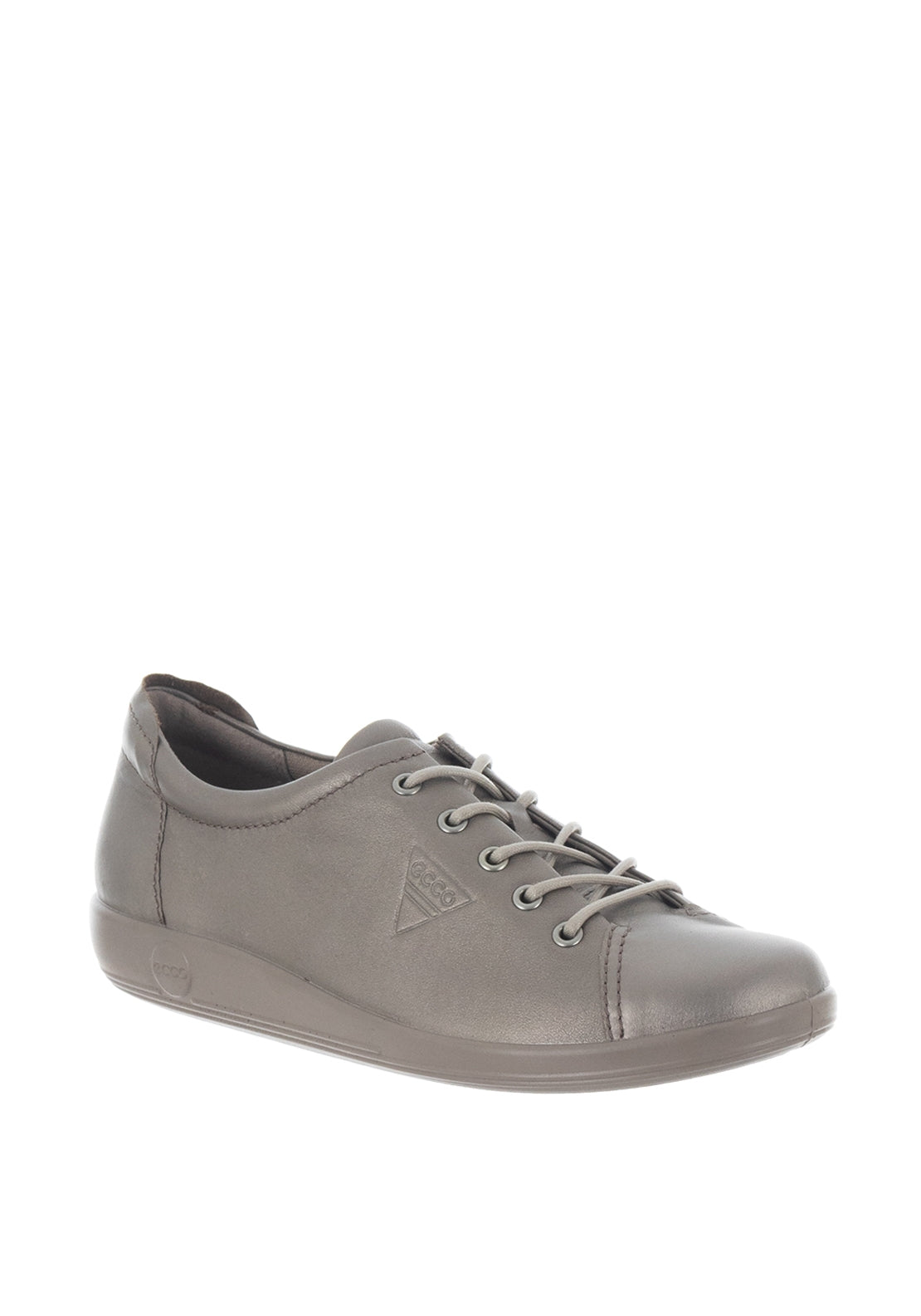 Ecco Womens Leather Comfort Shoe, Grey - McElhinneys
