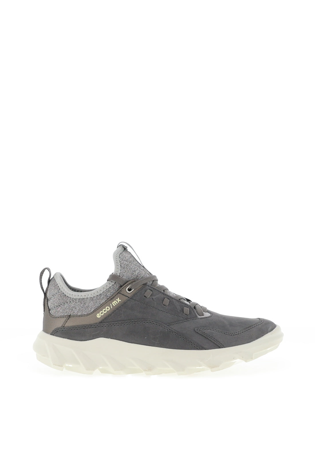 Ecco Womens MX Nubuck Leather Trainer, Grey - McElhinneys