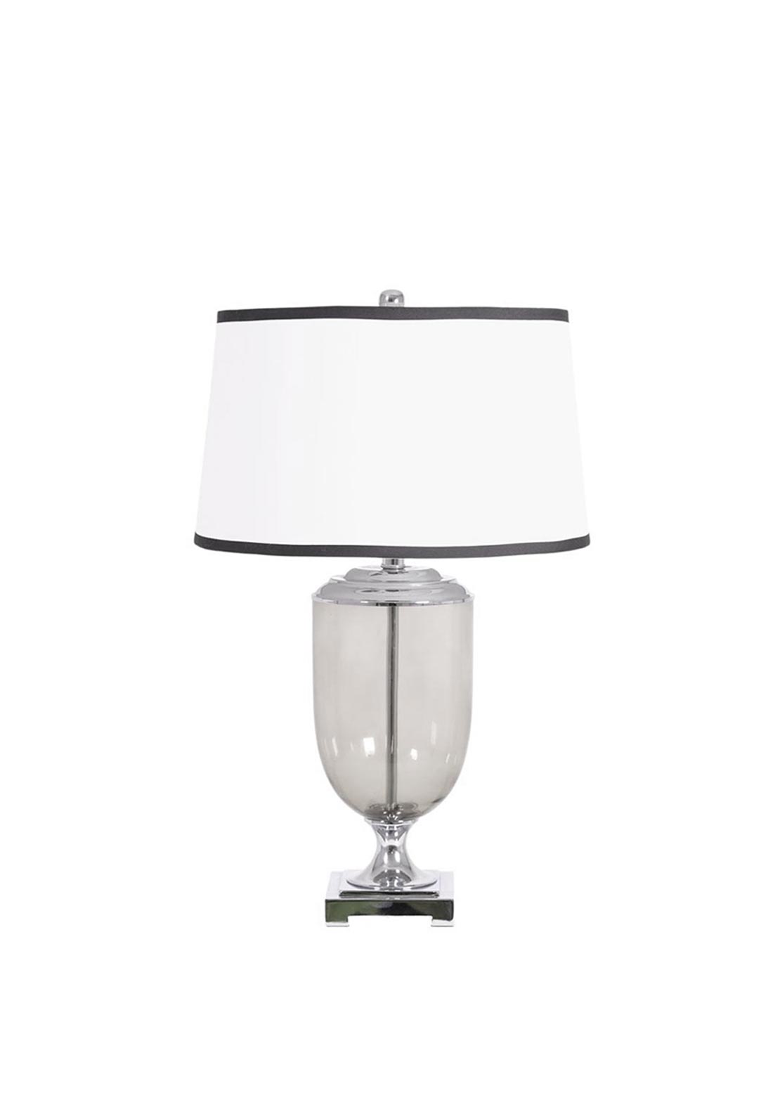 Fern Cottage Hermes Glass Table Lamp, White - McElhinneys
