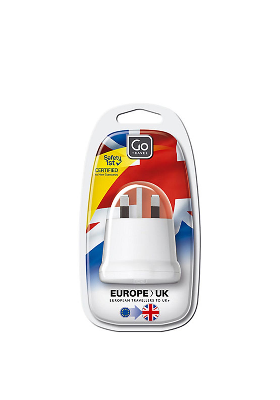 Go Travel Adaptor Plug, Europe to Ireland and the UK - McElhinneys