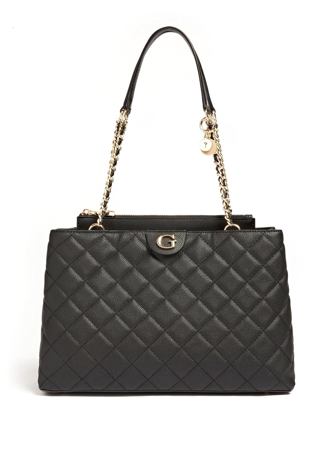 Guess Gillian Quilted Shopper Bag, Black - McElhinneys