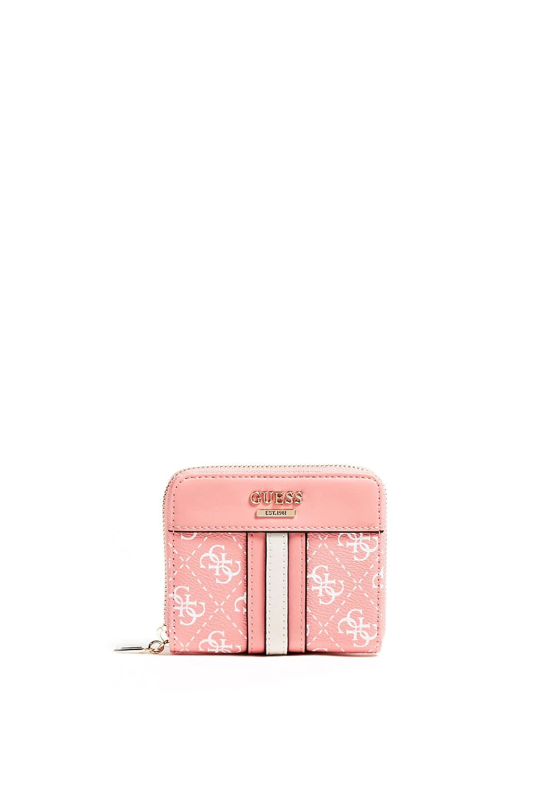 Guess Noelle Zip Around Mini Wallet, Apricot - McElhinneys