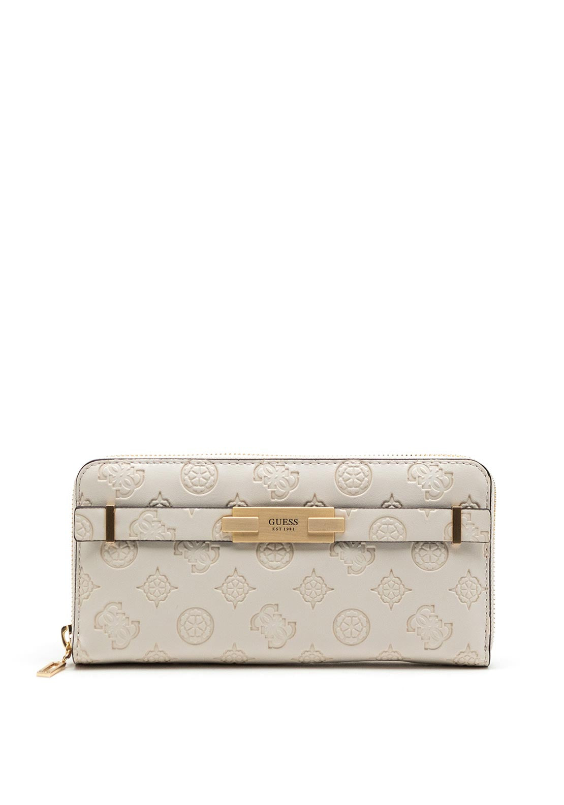 Guess Bea SLG Zip Around Large Wallet, Stone - McElhinneys