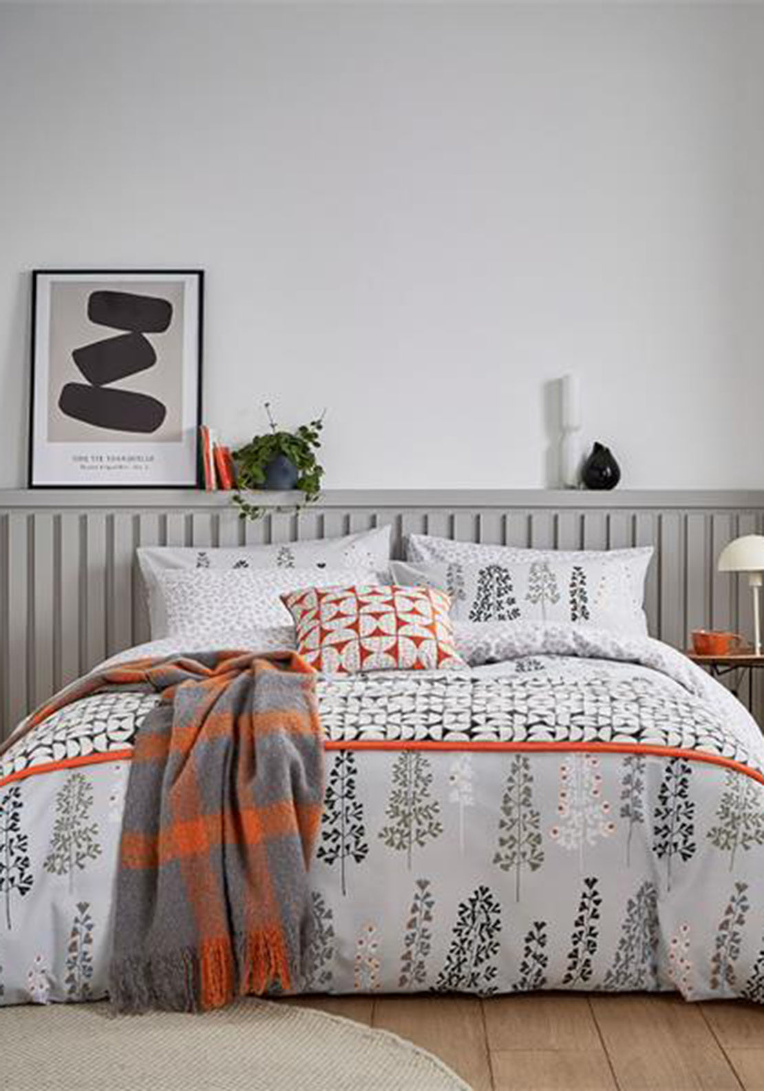 Helena Springfield Dahl Duvet Set, Mono Grey - McElhinneys