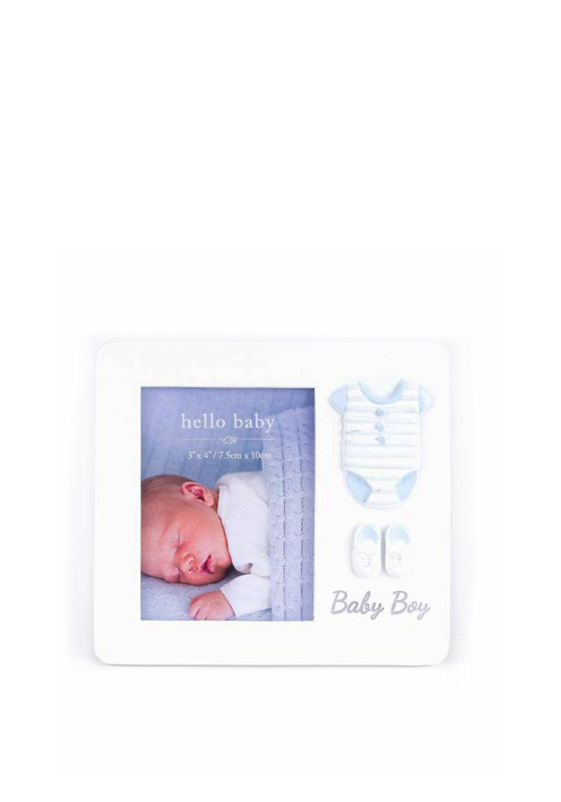 Widdop Bingham Hello Baby Boy 3.5’’ x 5’’ Photo Frame, Blue - McElhinneys
