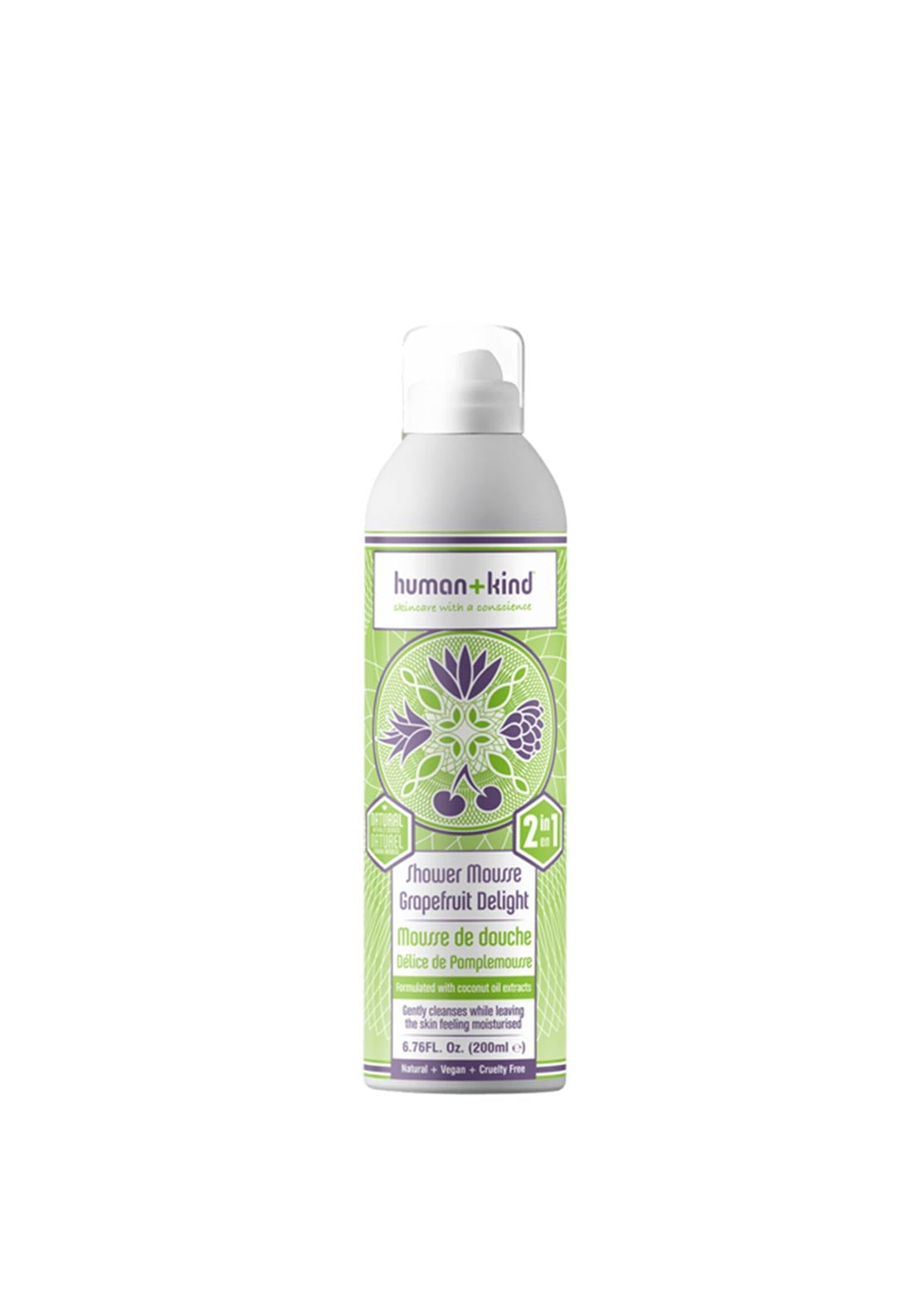 Human and Kind Shower Mousse Grapefruit Delight - McElhinneys