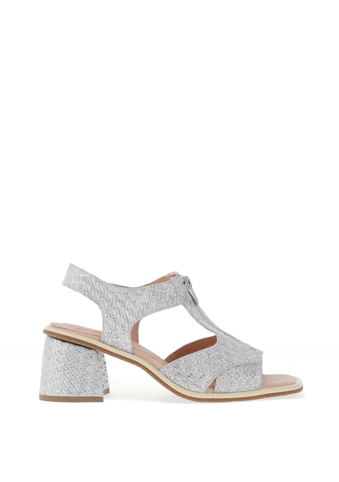 Jose Saenz Block Heeled Sandals, Silver - McElhinneys