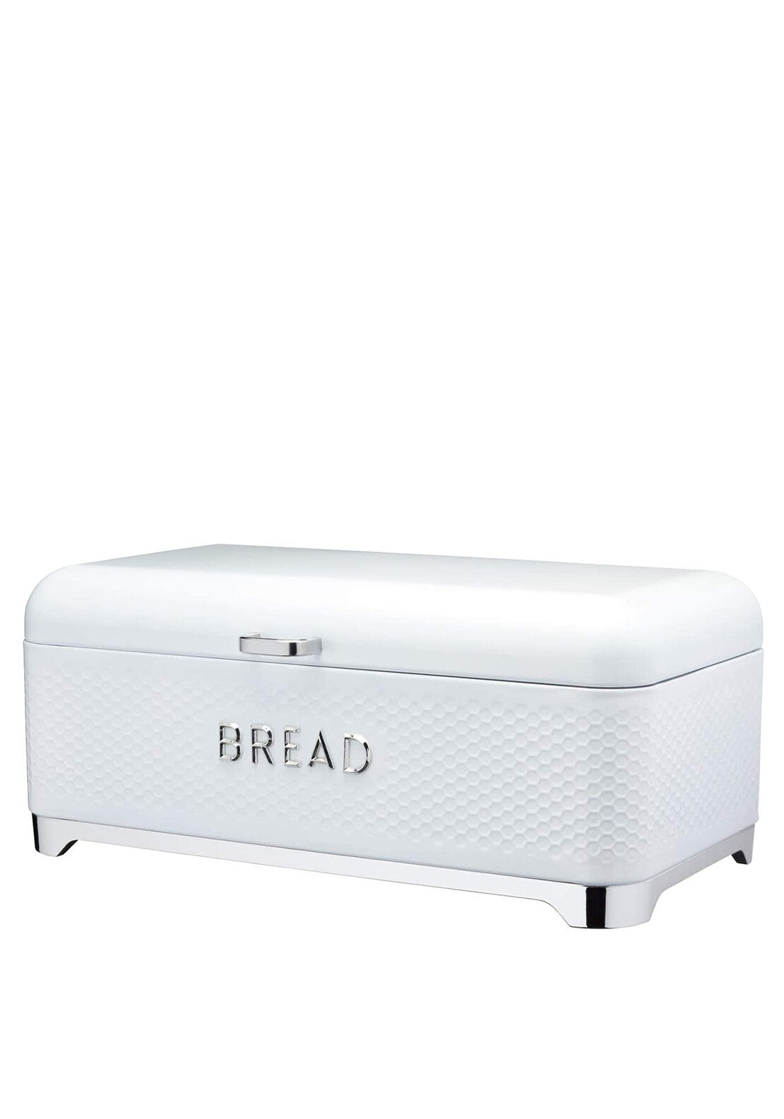 Kitchen Craft Lovello Large Textured Bread Bin, Ice White - McElhinneys