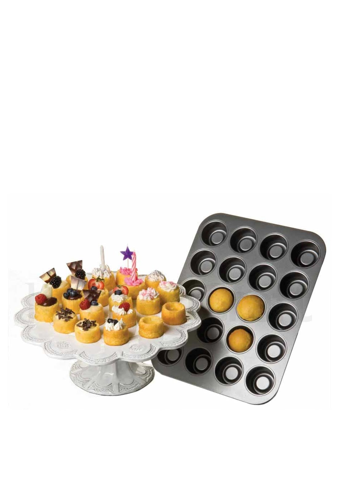 Kitchen Craft Non-Stick 20 Hole Teacake Pan - McElhinneys