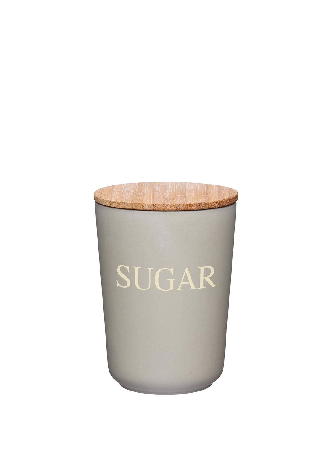 Natural Elements by Kitchen Craft Bamboo Sugar Canister, Grey - McElhinneys