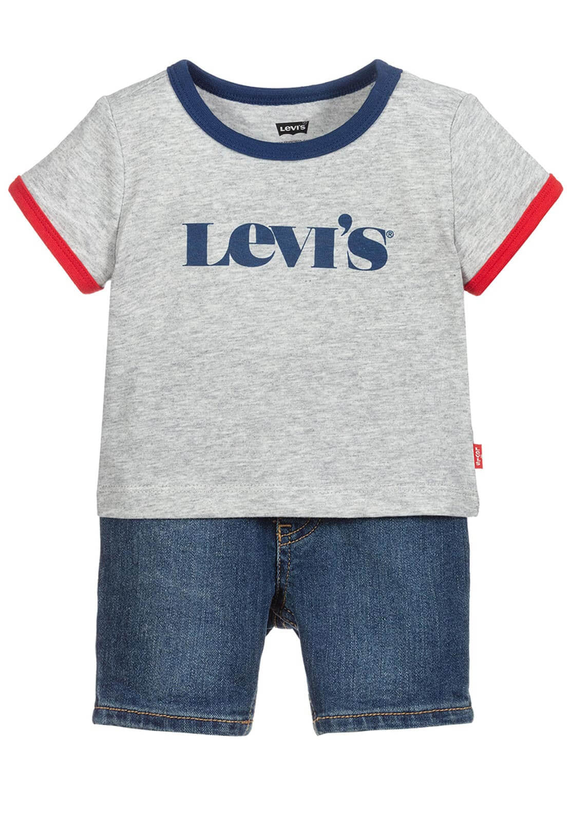 Levis Baby Boys T-Shirt and Denim Set, Grey Blue - McElhinneys