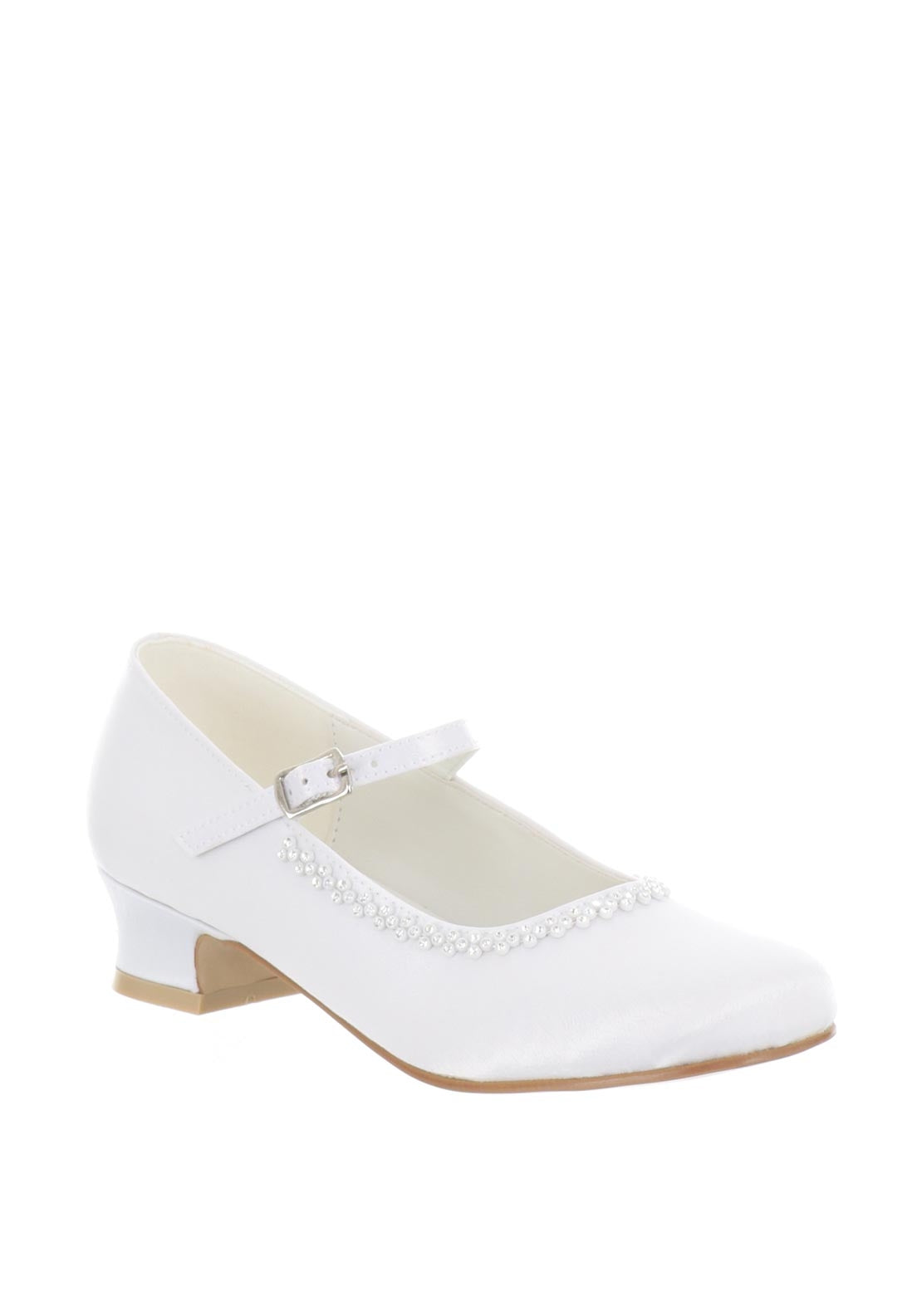 GIRLS COMMUNION SHOE 1 WHI - McElhinneys