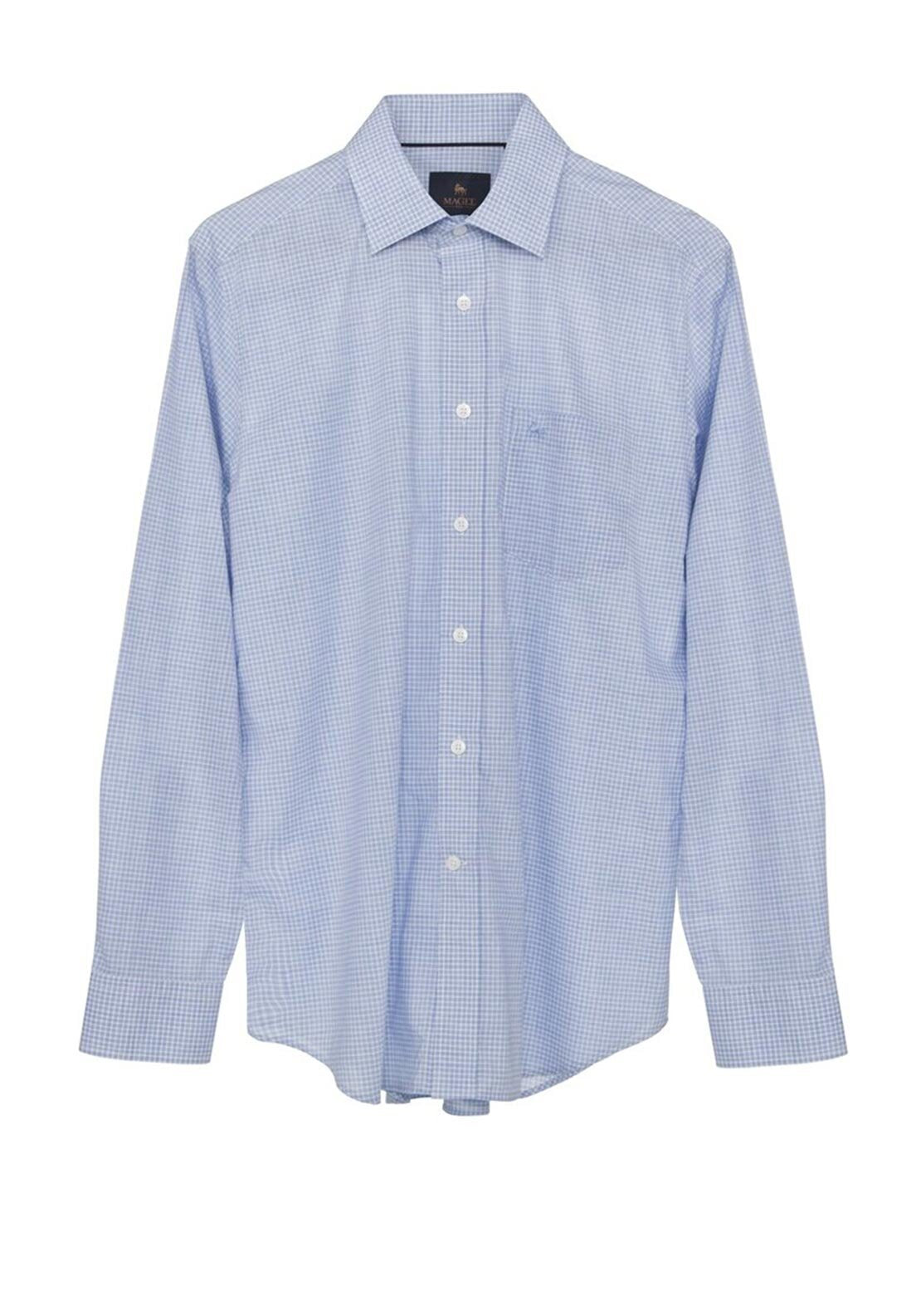 Magee 1866 Tullagh Check Shirt, Blue & White - McElhinneys
