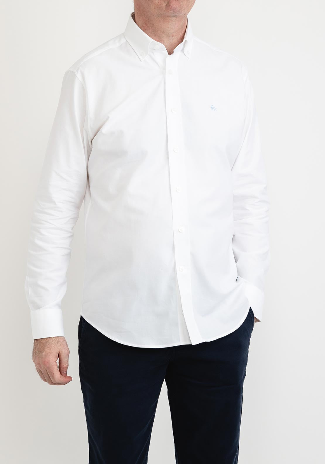 Magee 1866 Tullagh Button Down Shirt, Oxford White - McElhinneys