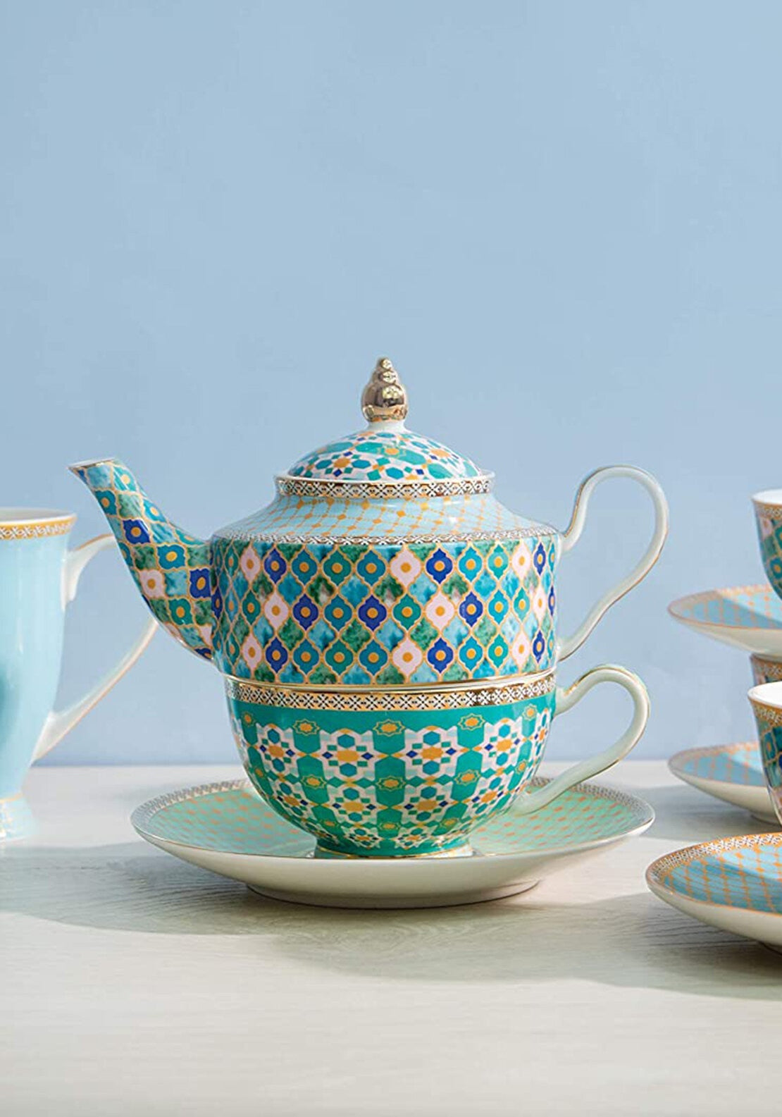 Maxwell & Williams Kasbah Tea for One Set, Mint - McElhinneys