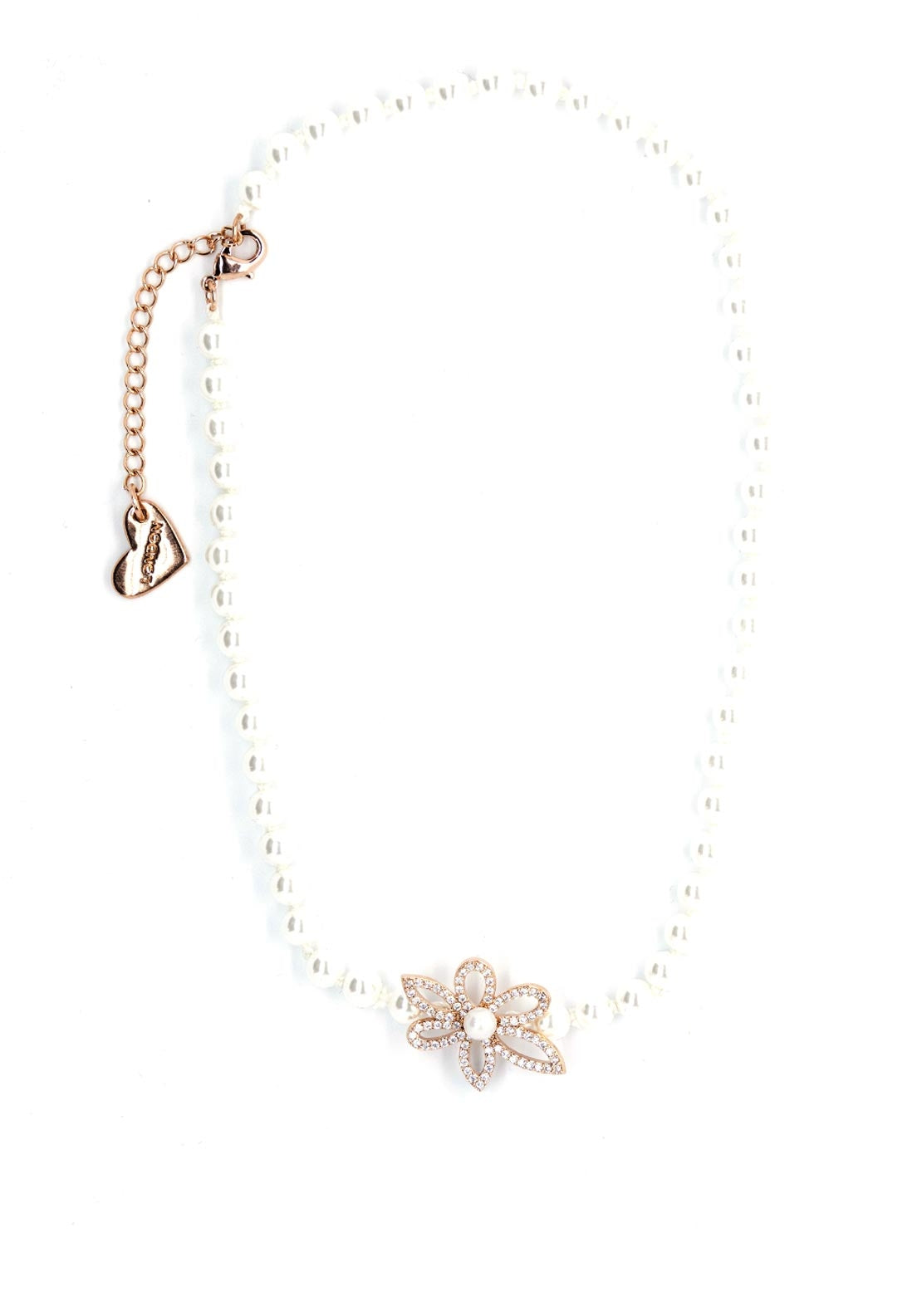 Nour London Daisy Pearl Necklace, Rose Gold - McElhinneys