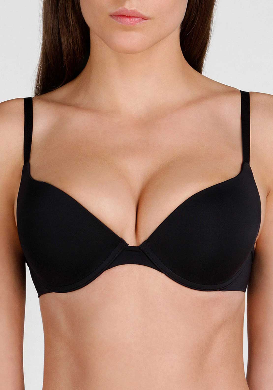 Wonderbra Invisible Plunge T Shirt Bra Black Mcelhinneys