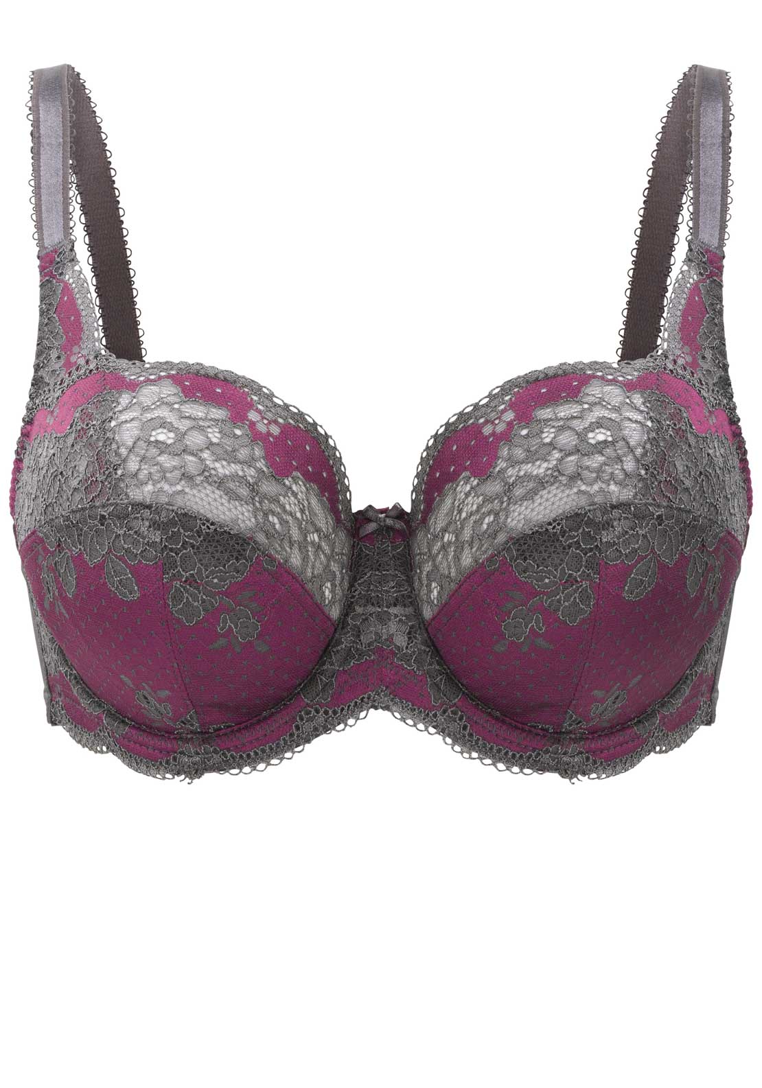 Panache Clara Full Cup Bra, Steel Claret - McElhinneys