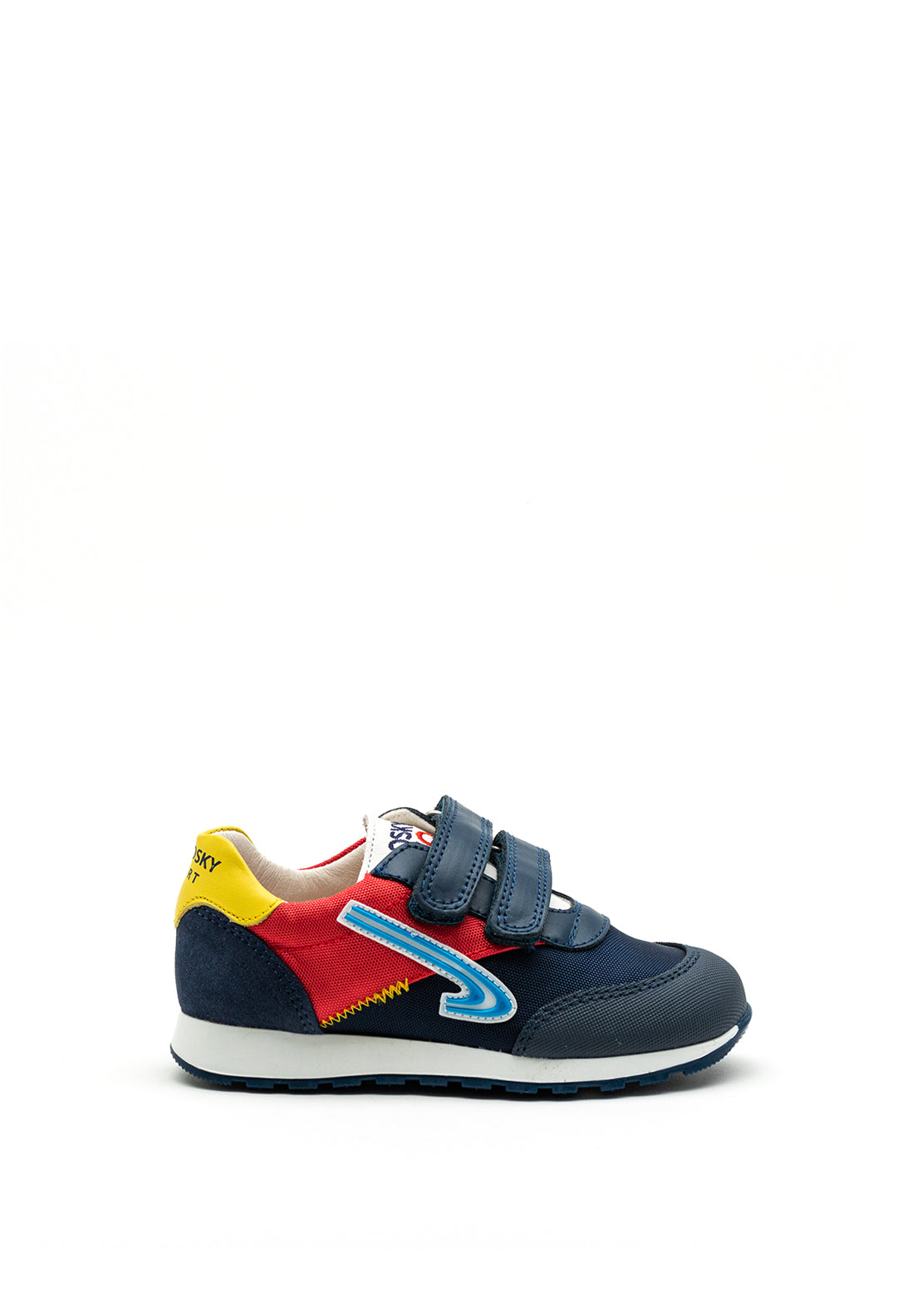 Pablosky Boys Sport Swoosh Logo Trainer, Navy Multi - McElhinneys