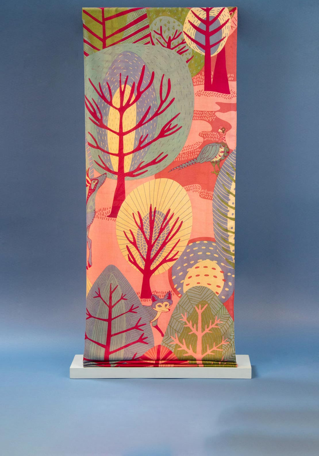 Powder Scandi Forest Print Scarf, Pink Multi - McElhinneys