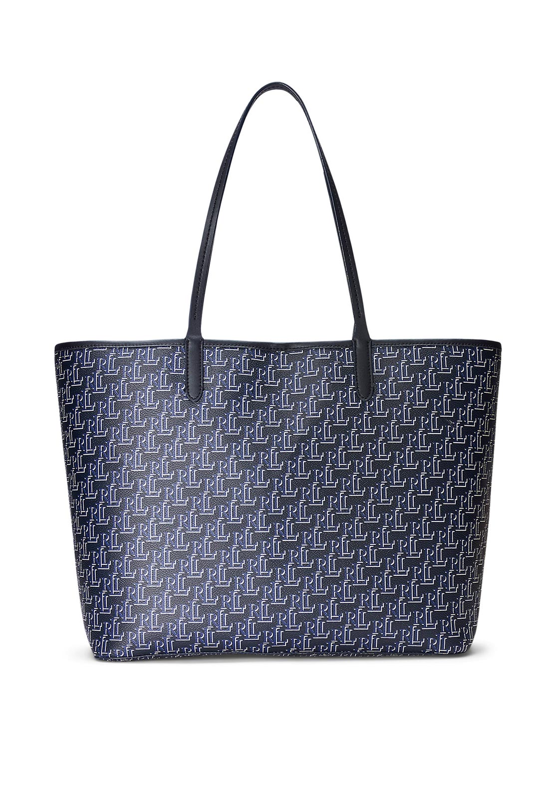 Ralph Lauren Collins Monogram Tote Bag, Navy - McElhinneys
