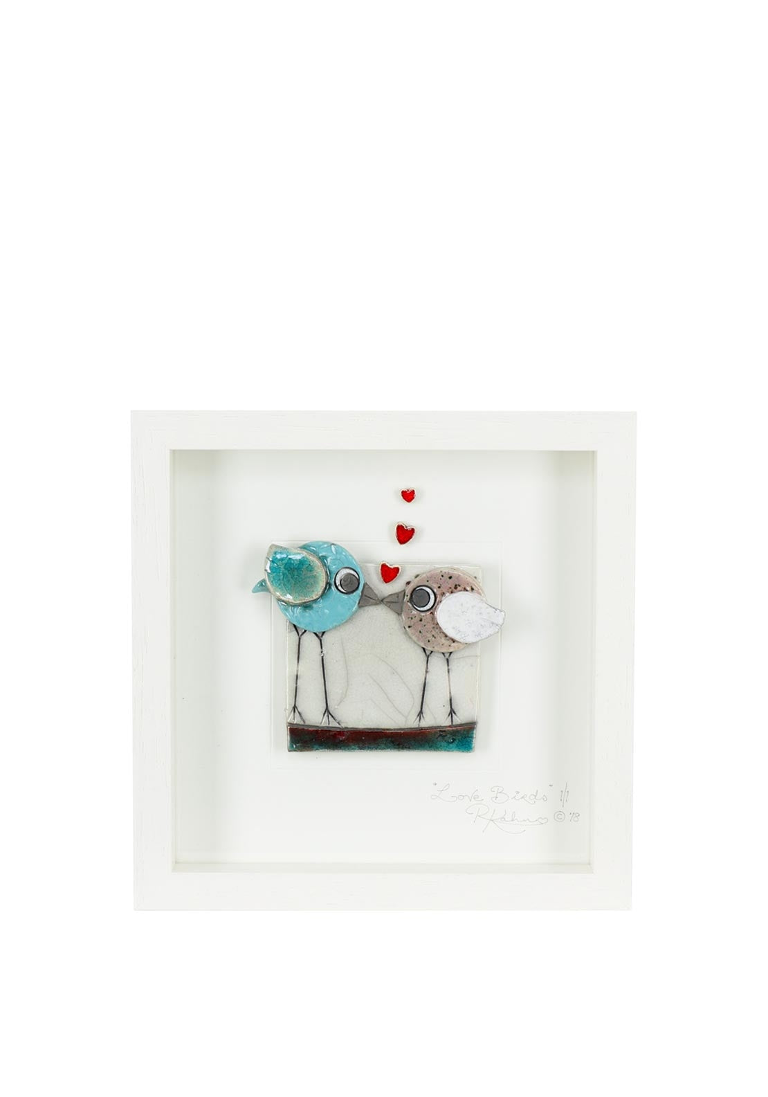Rebeka Kahn Love Birds Ceramic Picture Small - McElhinneys