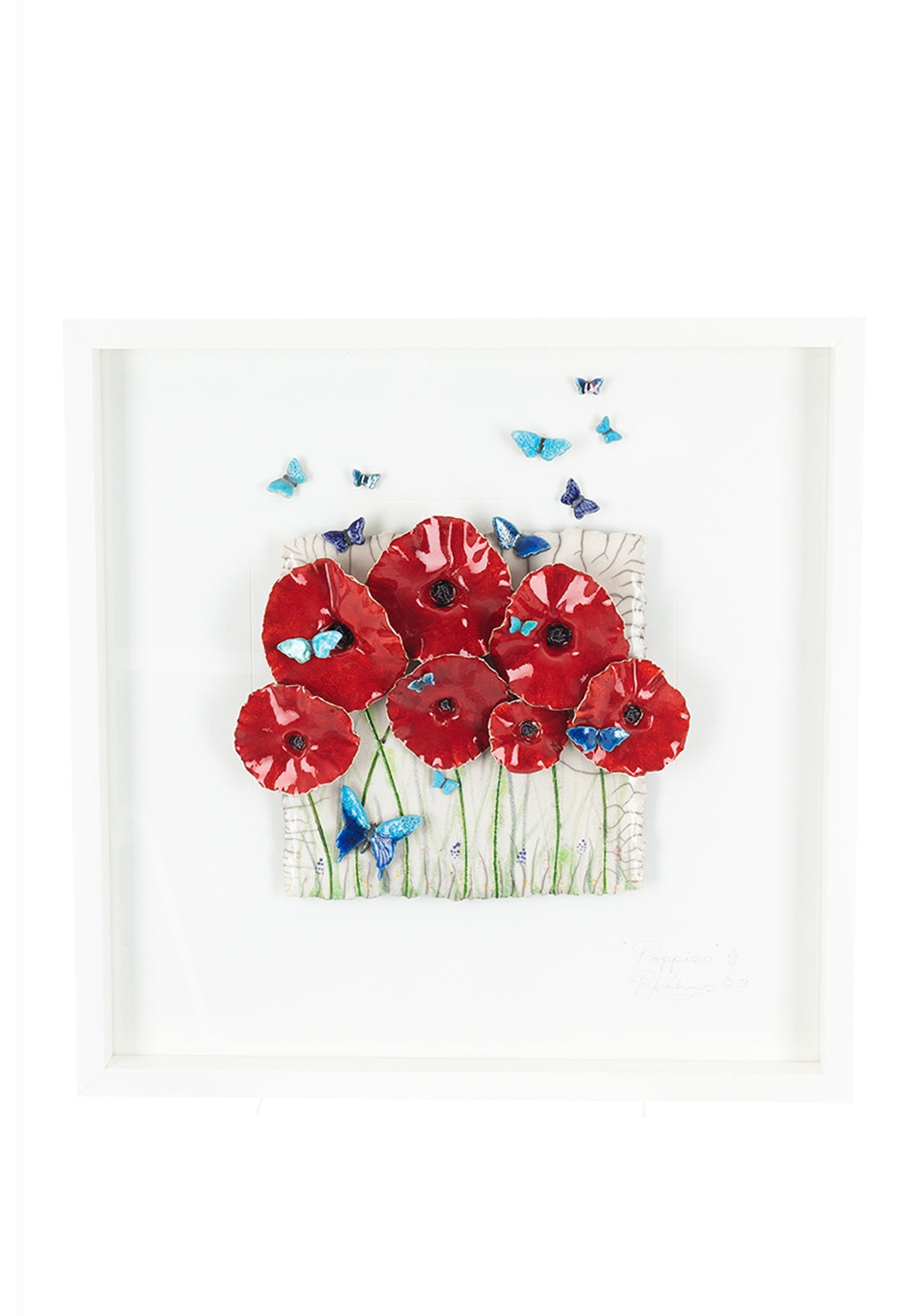 Rebeka Kahn Poppies Large Ceramic Picture - McElhinneys
