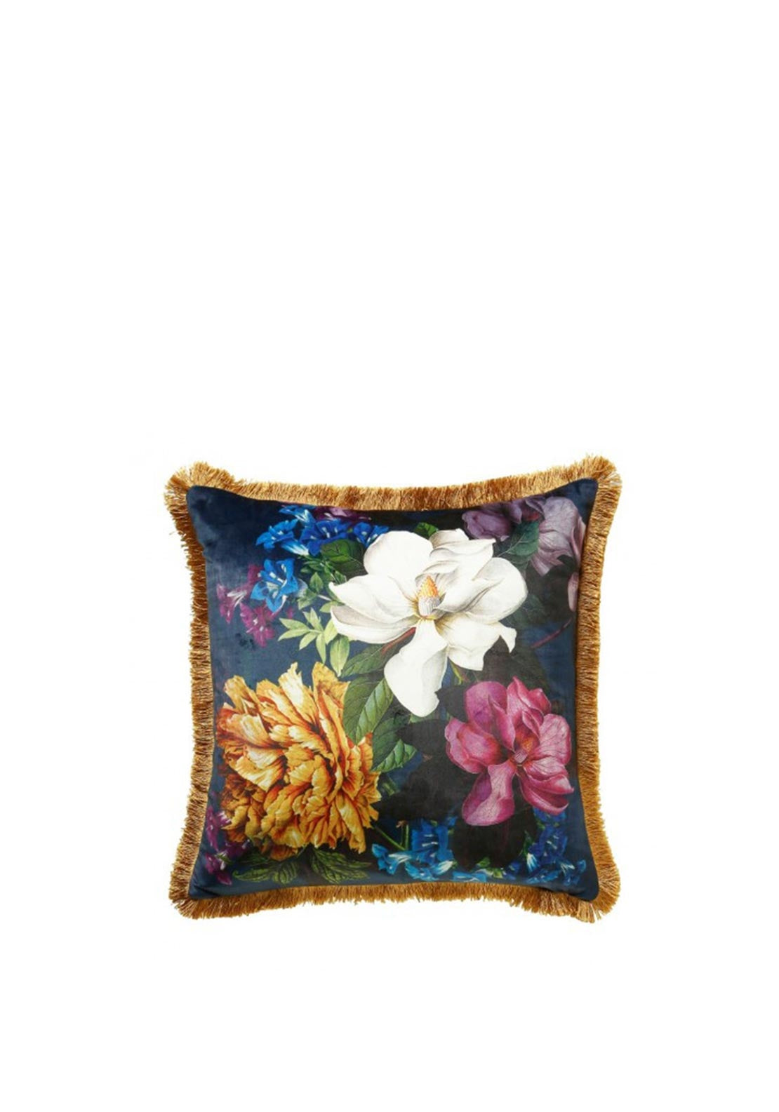 Scatterbox Magnolia Feather Filled Cushion, Navy - McElhinneys