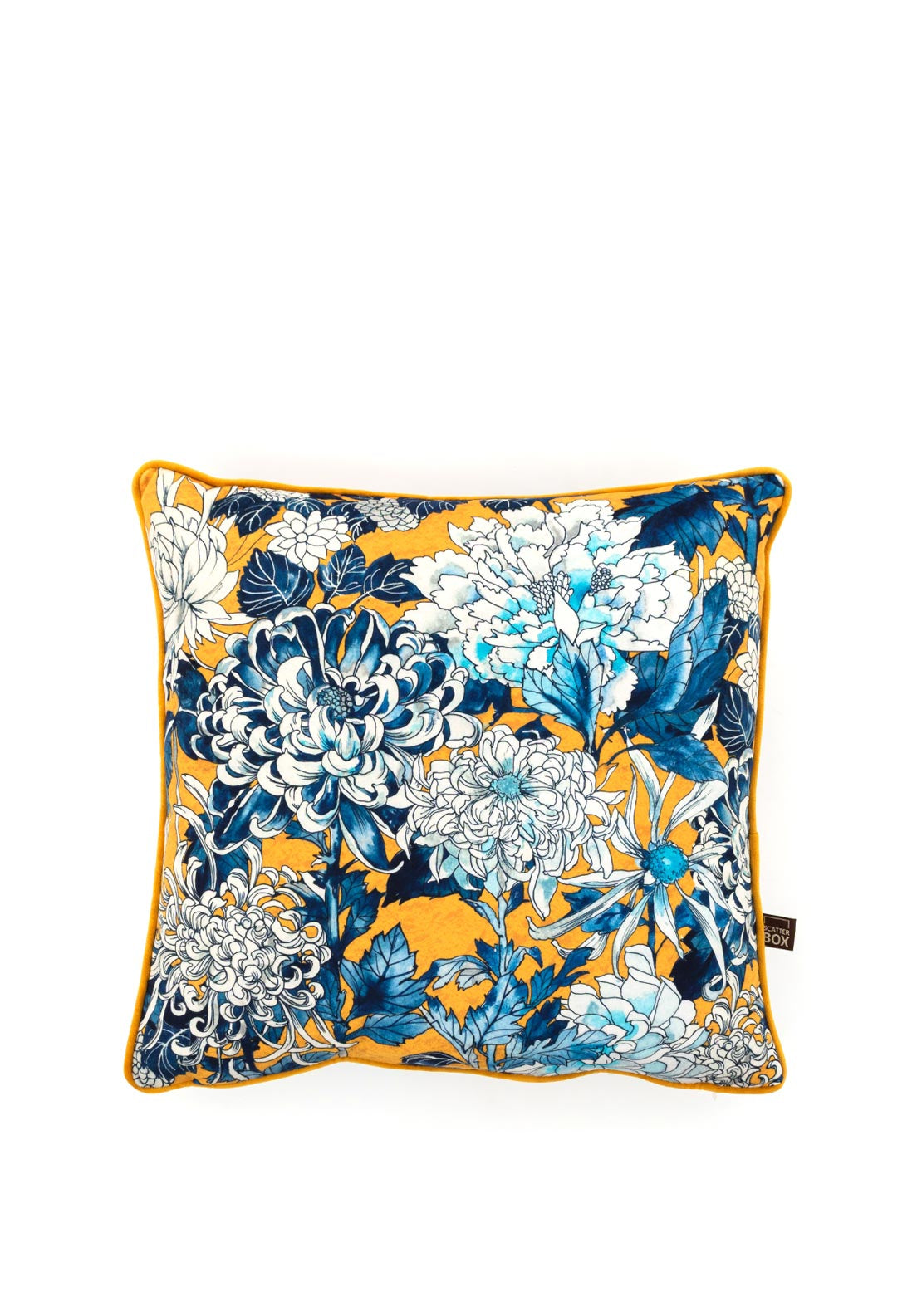 Scatterbox Sakura Cushion, Yellow & Blue - McElhinneys