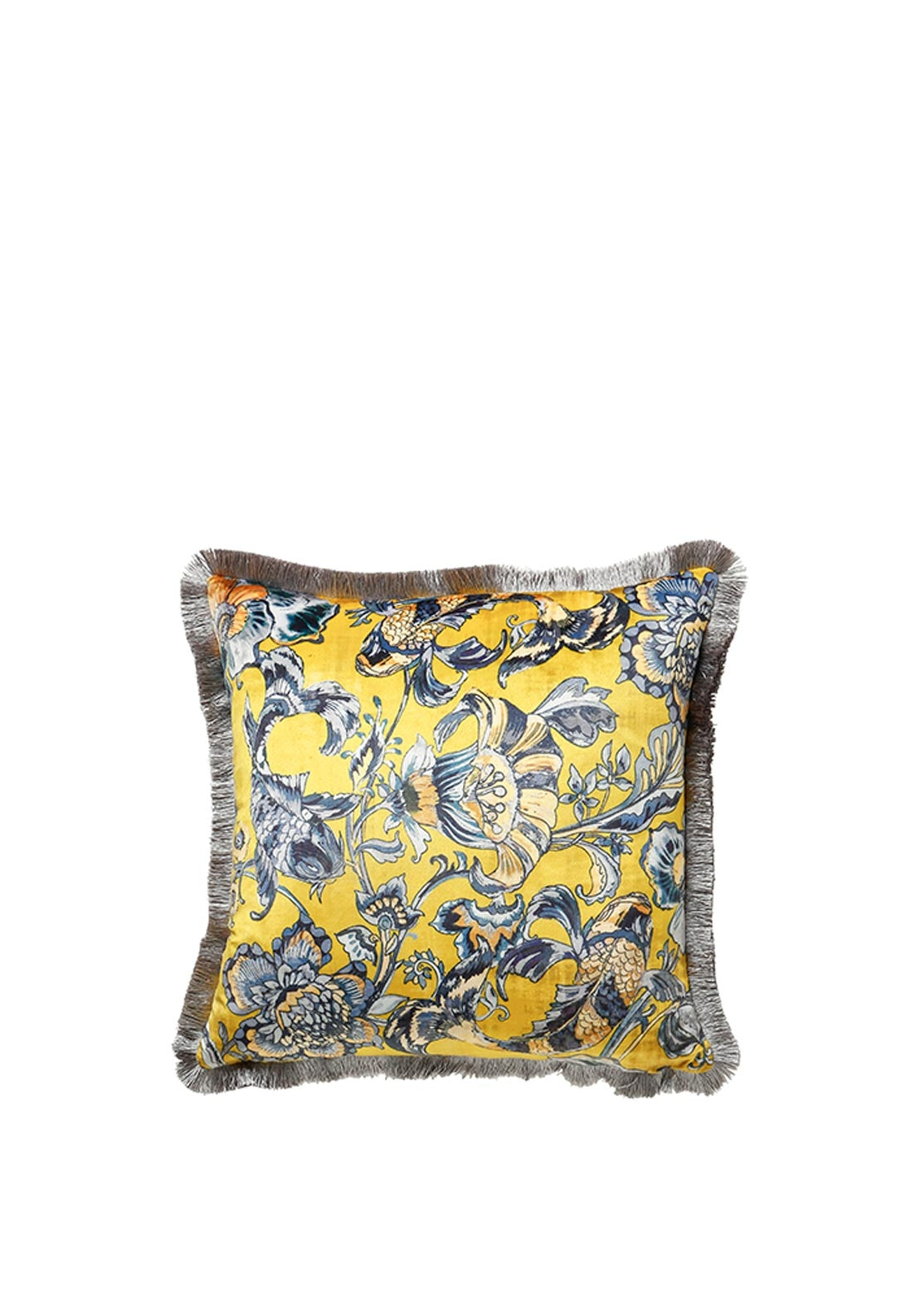 Scatterbox Koi Feather Filled Cushion, Yellow/Grey - McElhinneys