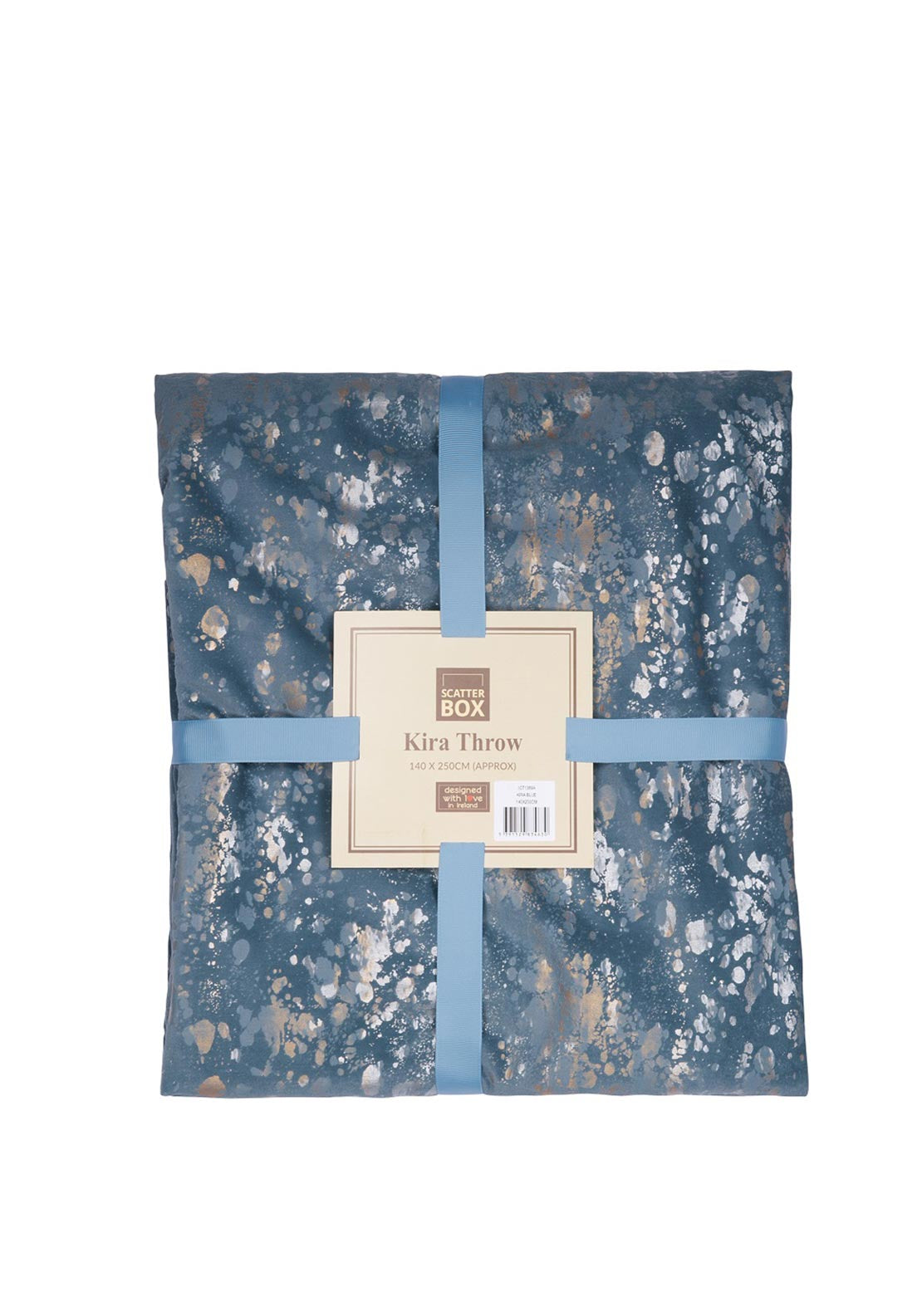Scatterbox Kira Velour Throw, Blue - McElhinneys