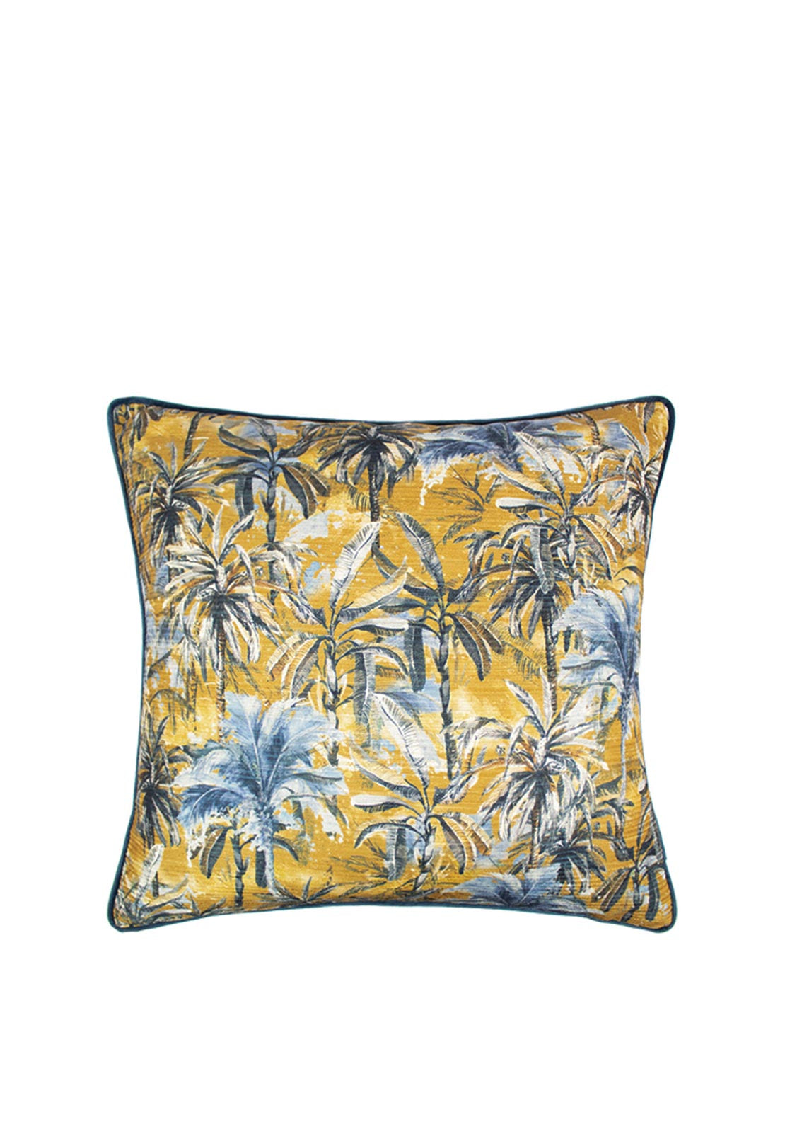 Scatterbox Sabai Blue & Gold Feather Cushion - McElhinneys