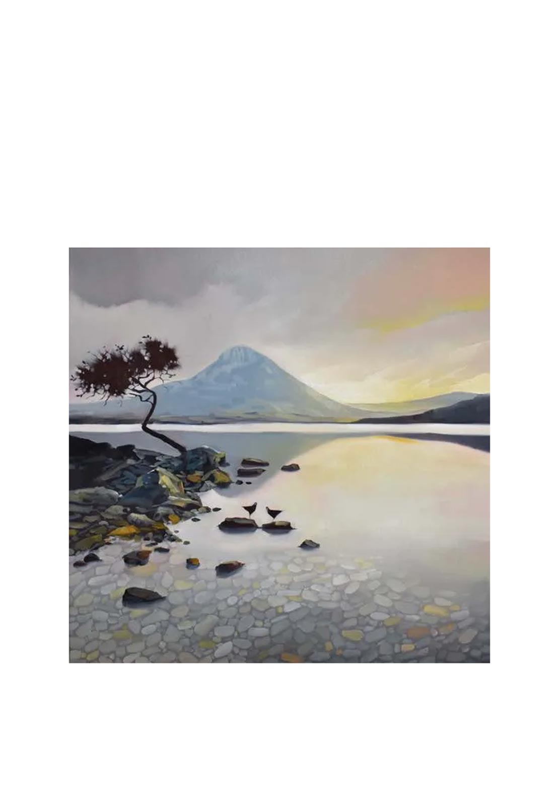 Sharon McDaid Quiet Errigal Framed Art 18x18 - McElhinneys