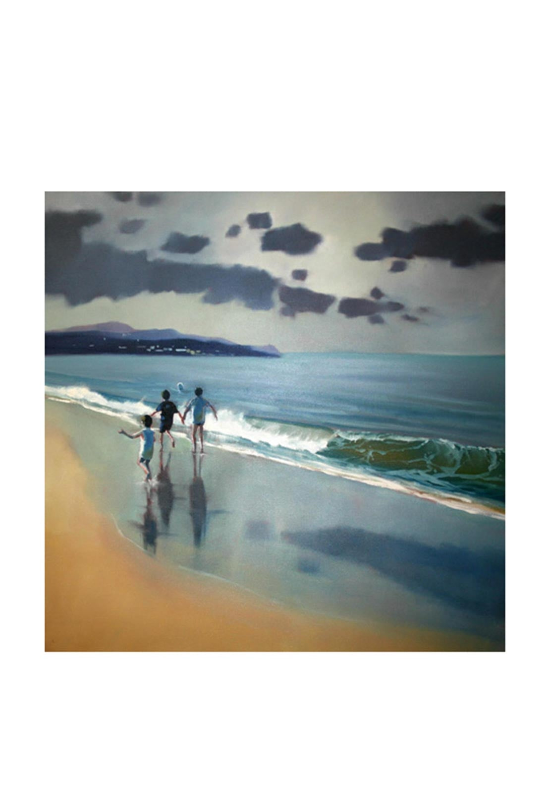 Sharon McDaid Playing On The Wet Sand Framed Art - McElhinneys