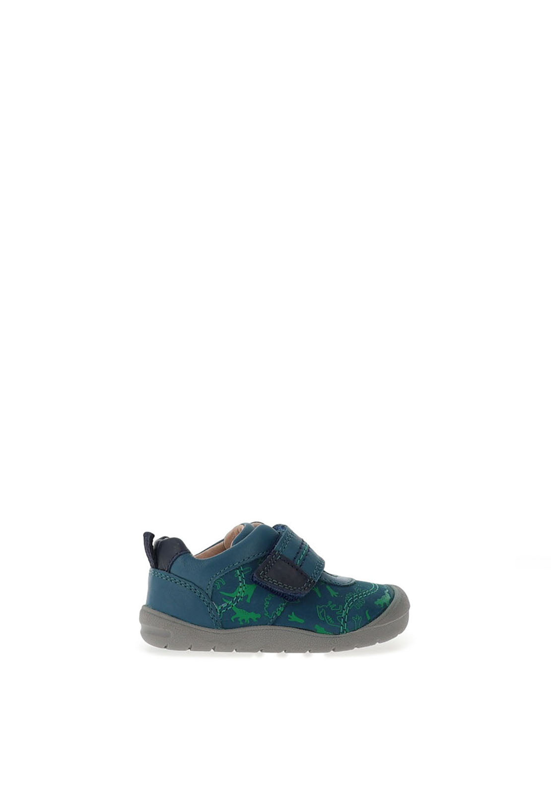 Start Rite Boy Leather Footprint Shoe, Teal - McElhinneys