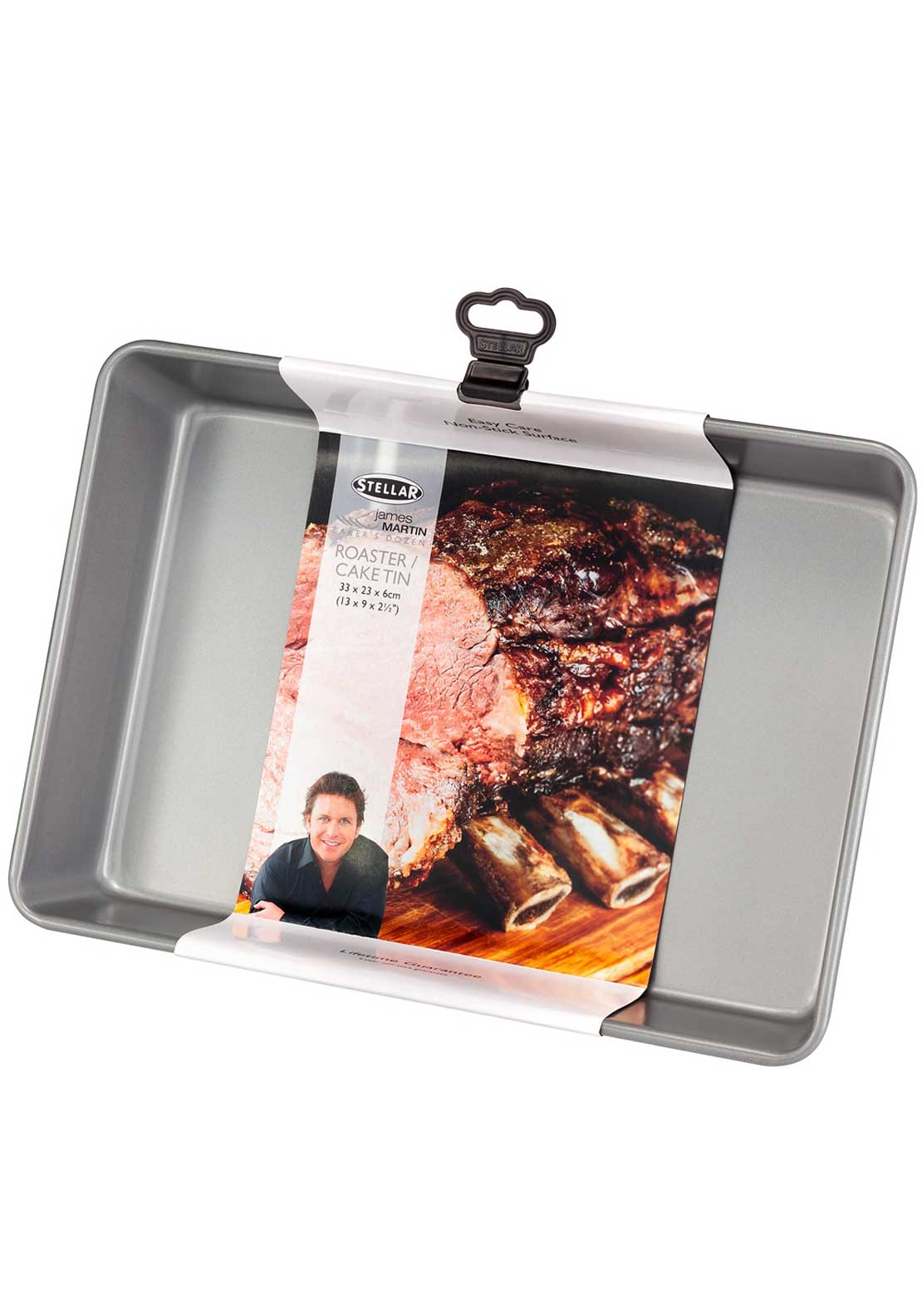 Stellar James Martin Baker’s Collection Roaster & Cake Tin, Silver ...