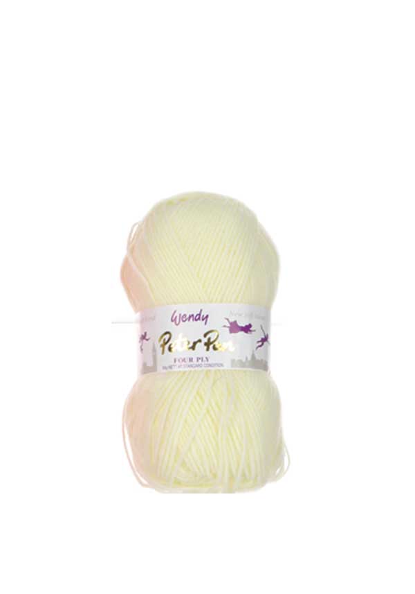 Wendy Peter Pan Four Ply Wool, 303 Pale Lemon - McElhinneys