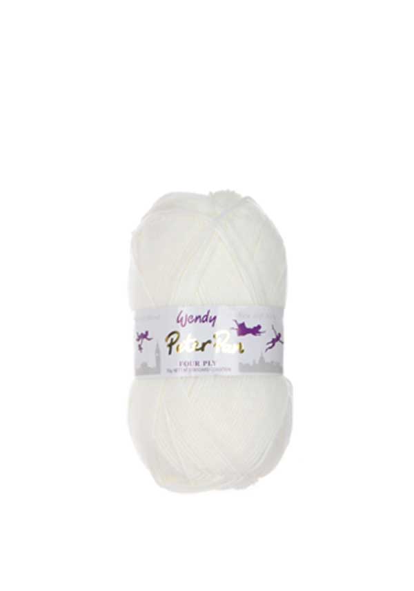 Wendy Peter Pan Four Ply Wool, 330 Soft Cream - McElhinneys