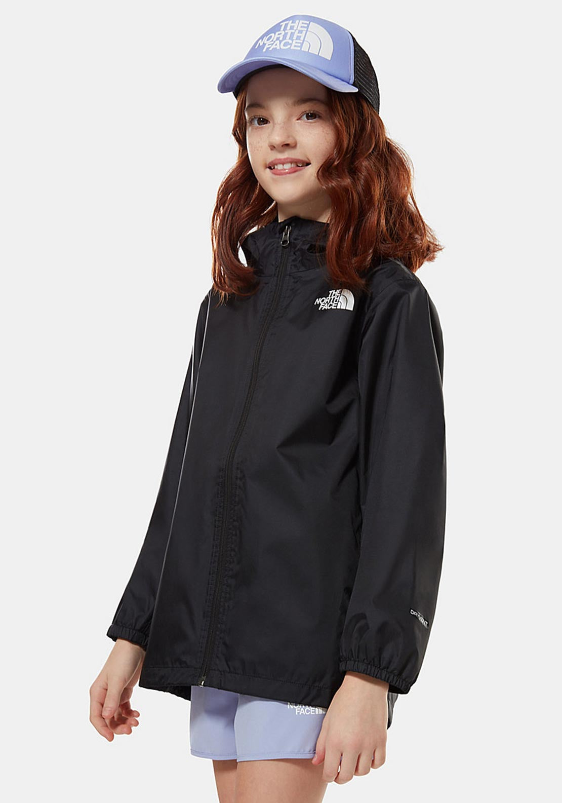 The North Face Girls Zipline Rain Jacket, Black - McElhinneys