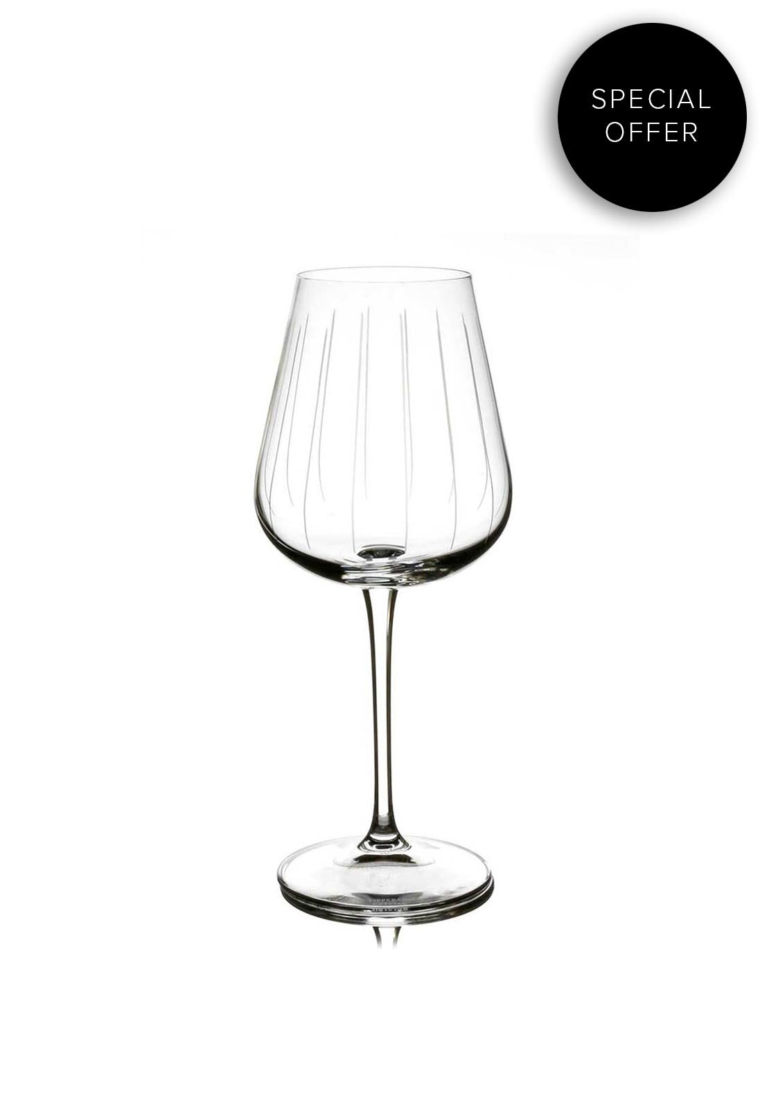 Tipperary Crystal Vertical Cut Set of 6 Wine Glasses - McElhinneys
