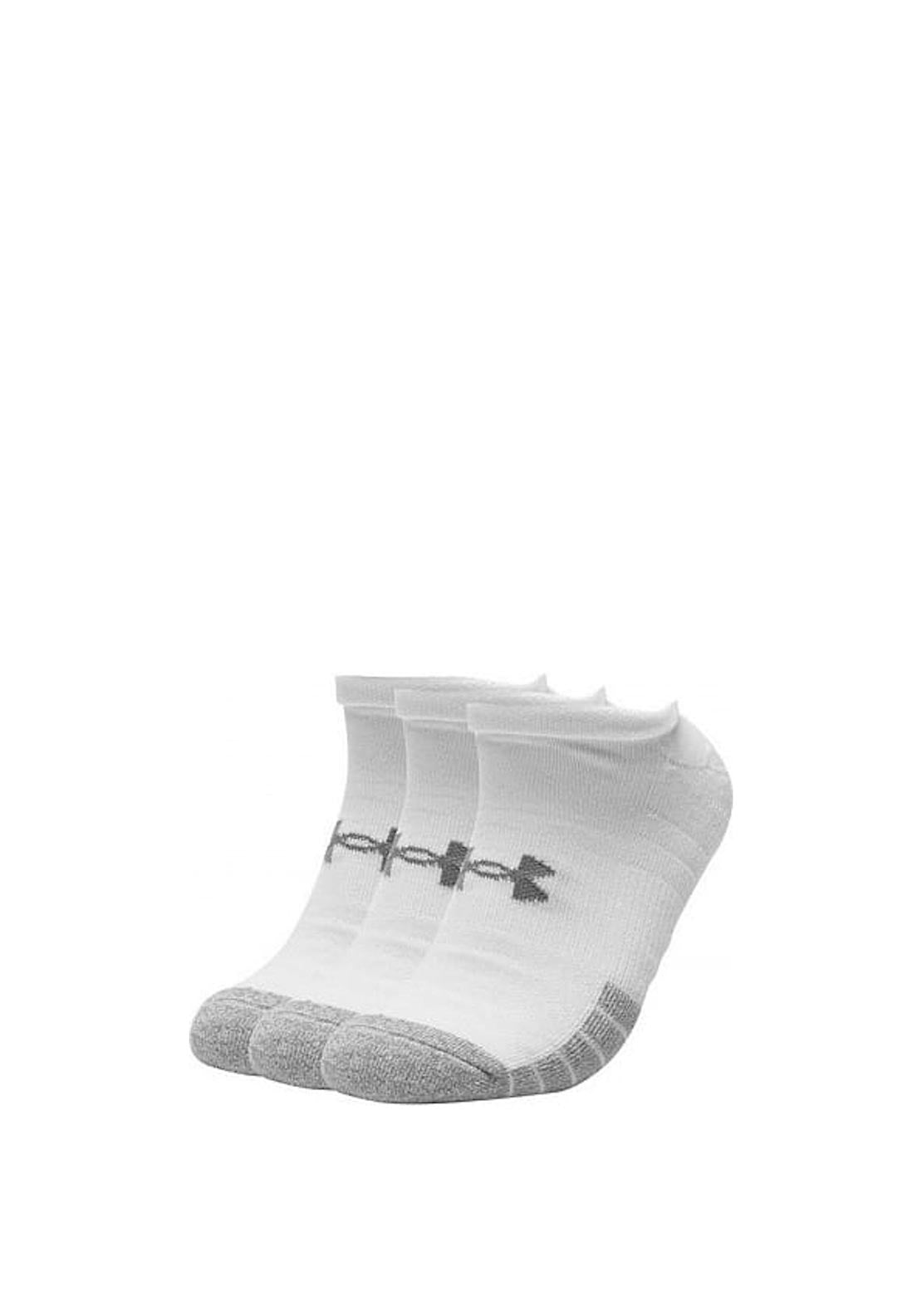 Under Armour Heatgear Socks, White & Grey - McElhinneys
