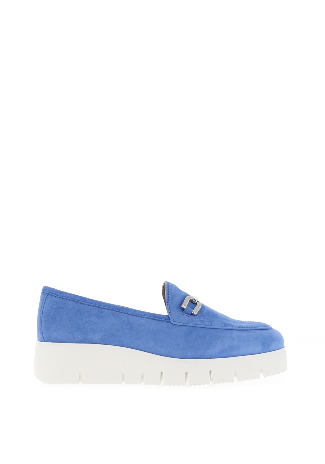 Unisa Famo Suede Platform Loafers, Cyanus - McElhinneys