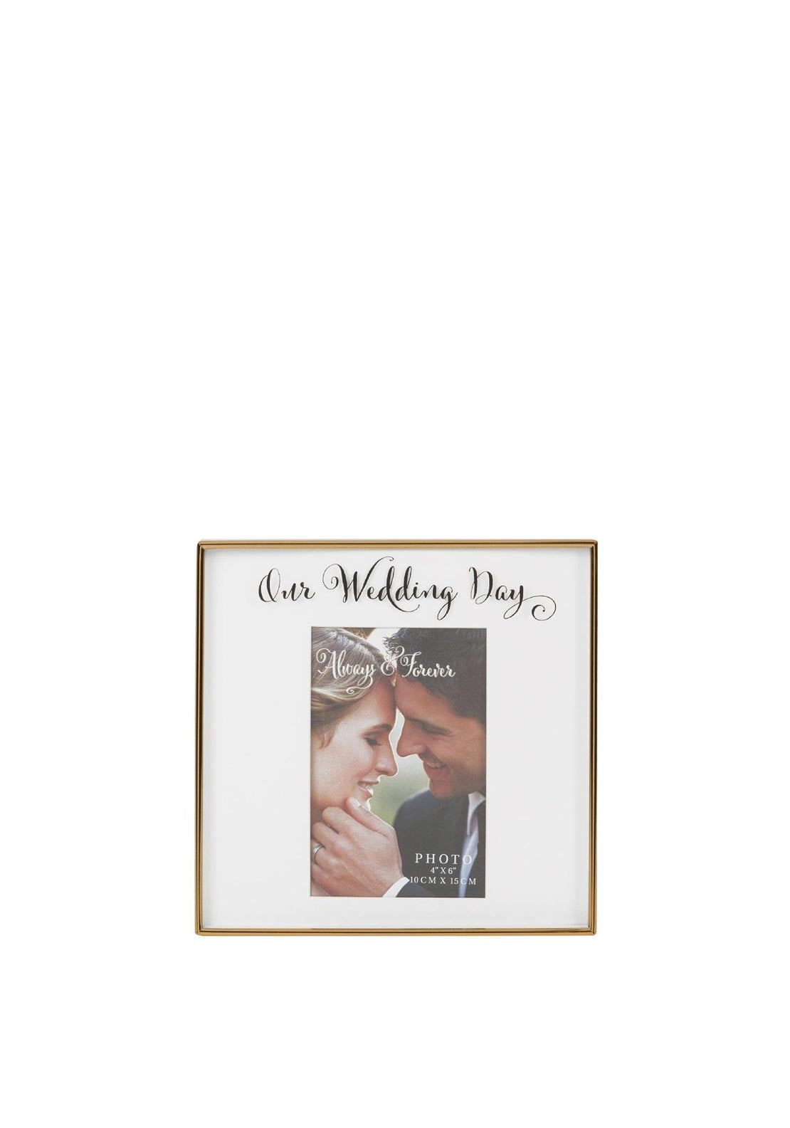 Widdop Wedding Day Gold Photo Frame, 4 x 6 - McElhinneys